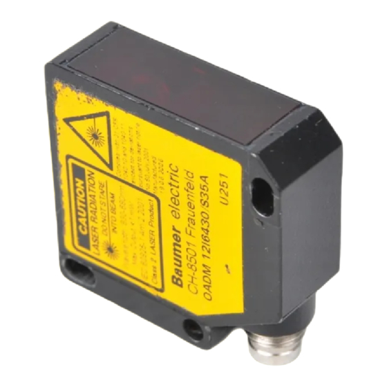 BAUMER OADM 12I6430/S35A MANUAL Pdf Download | ManualsLib