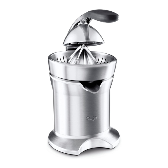 SAGE CITRUS PRESS 800CP INSTRUCTION BOOK Pdf Download | ManualsLib