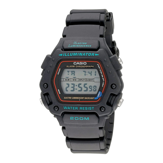 CASIO G-SHOCK DW290-1V WATCH OPERATION CHART | ManualsLib