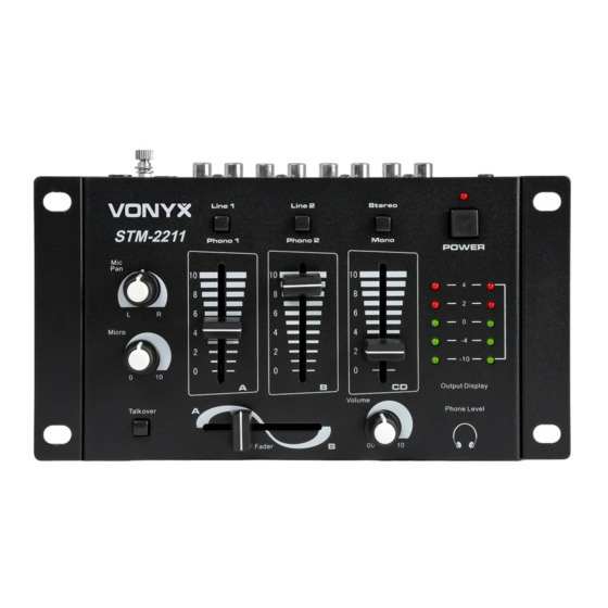 VONYX STM-2211B INSTRUCTION MANUAL Pdf Download | ManualsLib