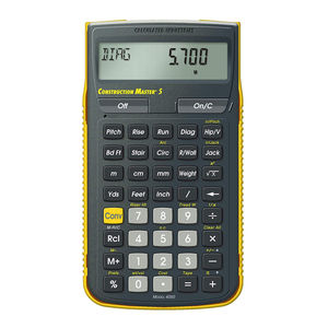 CALCULATED INDUSTRIES CONSTRUCTION MASTER 5 4050 POCKET REFERENCE ...