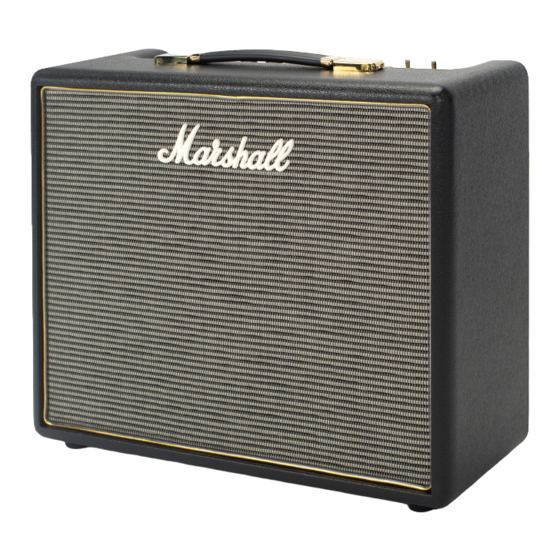 MARSHALL AMPLIFICATION ORIGIN 5 COMBO USER MANUAL Pdf Download | ManualsLib