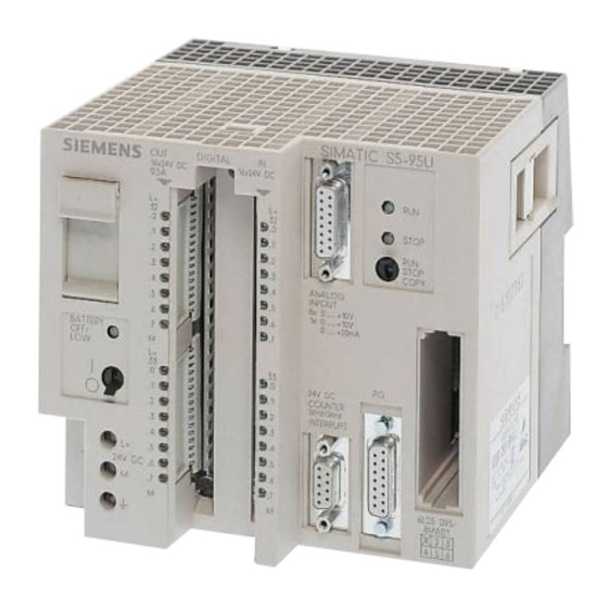 SIEMENS SIMATIC S5-90U SYSTEM MANUAL Pdf Download | ManualsLib