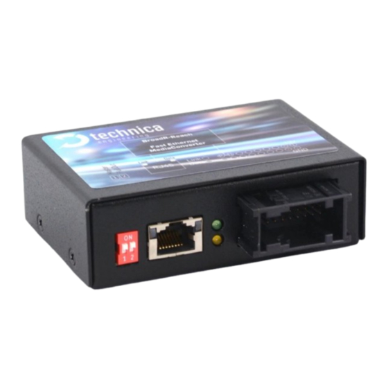 TECHNICA 100BASE-T1 USER MANUAL Pdf Download | ManualsLib