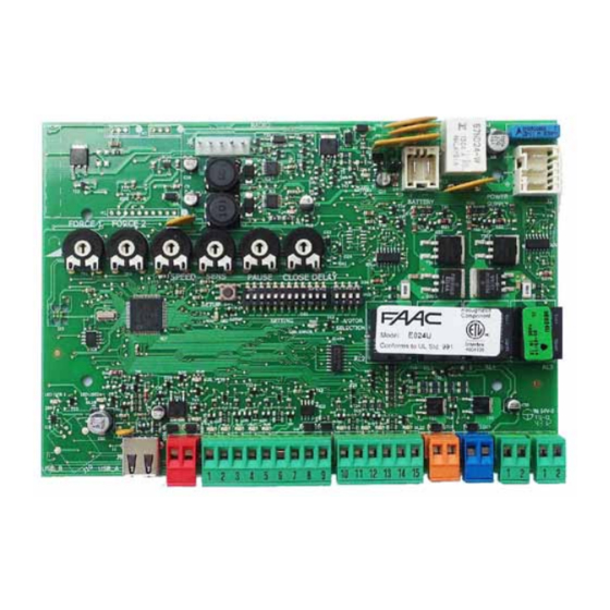 FAAC E024U MANUAL Pdf Download | ManualsLib