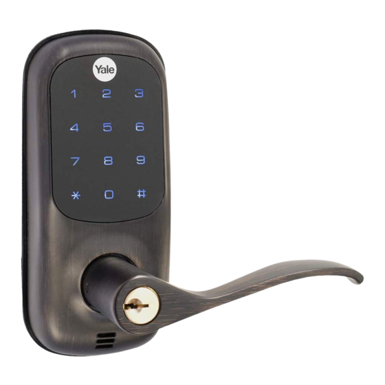 YALE REAL LIVING TOUCHSCREEN LEVER INSTALLATION AND PROGRAMMING MANUAL ...