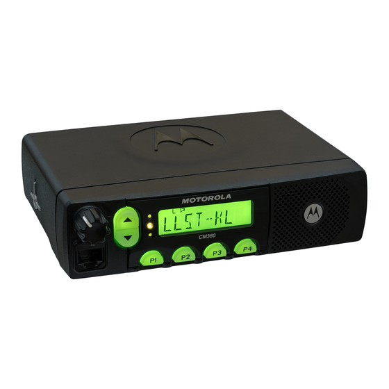 MOTOROLA CM360 USER MANUAL Pdf Download | ManualsLib