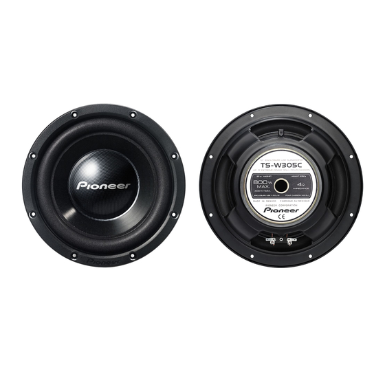 PIONEER TS-W305DVC INSTRUCTION MANUAL Pdf Download | ManualsLib