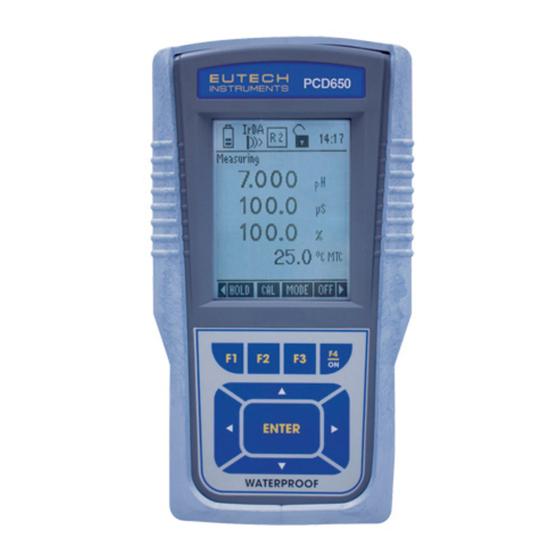 EUTECH INSTRUMENTS PCD 650 INSTRUCTION MANUAL Pdf Download | ManualsLib