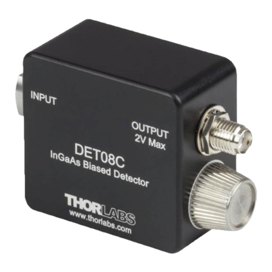 THORLABS DET SERIES USER MANUAL Pdf Download | ManualsLib