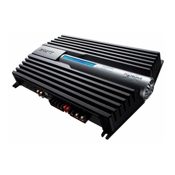 SONY XM-GTR2202 MARKETING CAR AMPLIFIER SPECIFICATIONS | ManualsLib