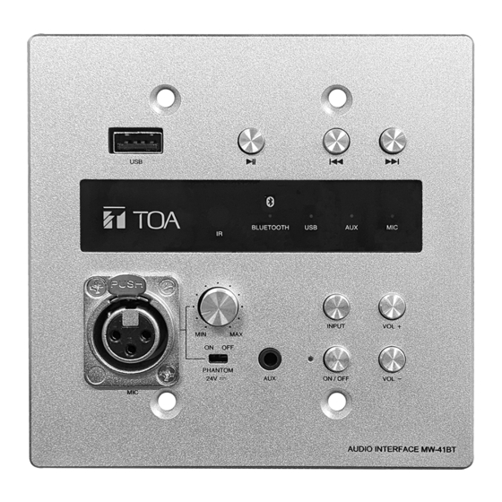 TOA MW-41BT OPERATING INSTRUCTIONS MANUAL Pdf Download | ManualsLib