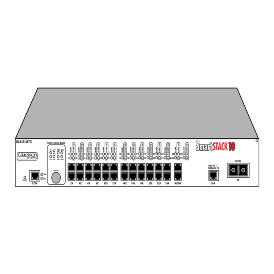 CABLETRON SYSTEMS SMARTSTACK 10 ELS10-26 SWITCH GETTING STARTED ...