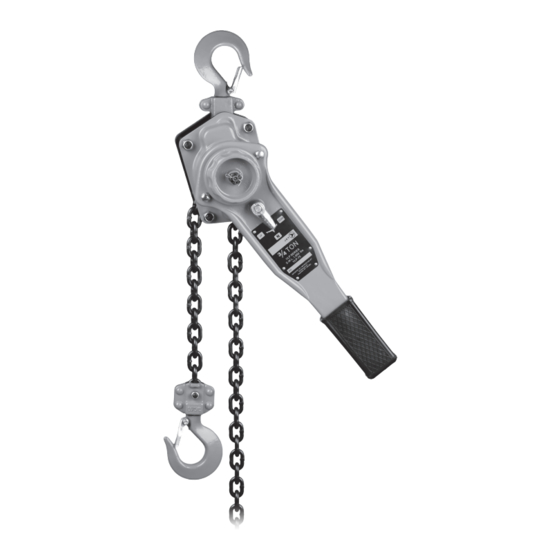Operator's Manual: JET VLP Series Lever Chain Hoists | ManualsLib