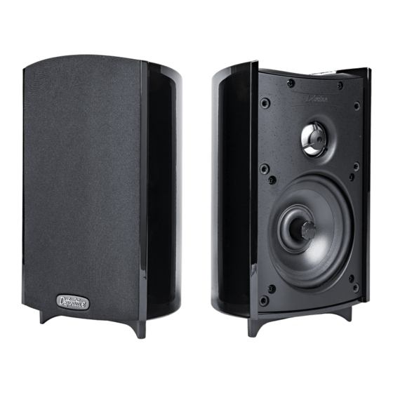 DEFINITIVE TECHNOLOGY PROMONITOR 1000 SPEAKER SYSTEM OWNER'S MANUAL ...