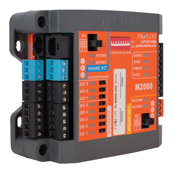 PROLON PL-M2000 SERIES CONTROLLER HARDWARE MANUAL | ManualsLib