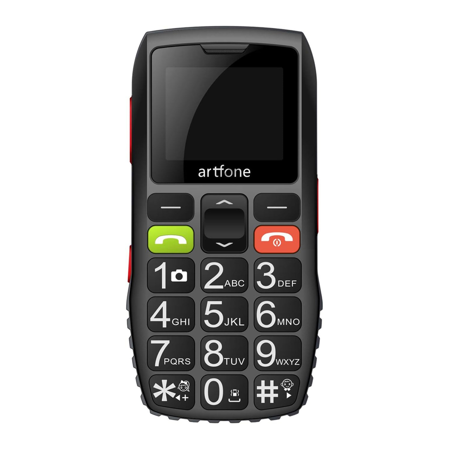 Artfone C1 - Big Button Senior and Elderly Mobile Phone with SOS Button Manual | ManualsLib