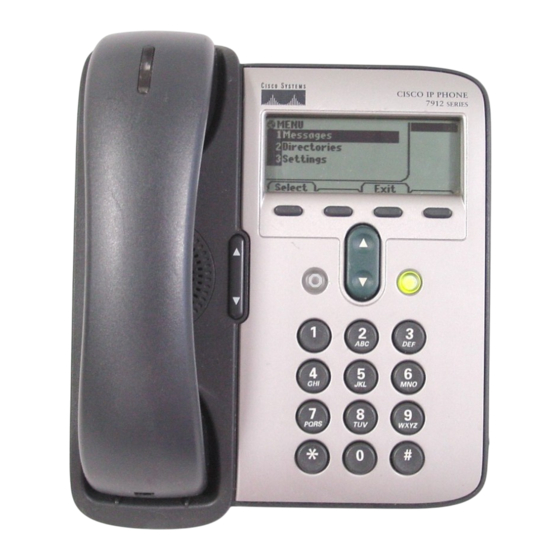 CISCO IP 7912 QUICK REFERENCE Pdf Download | ManualsLib
